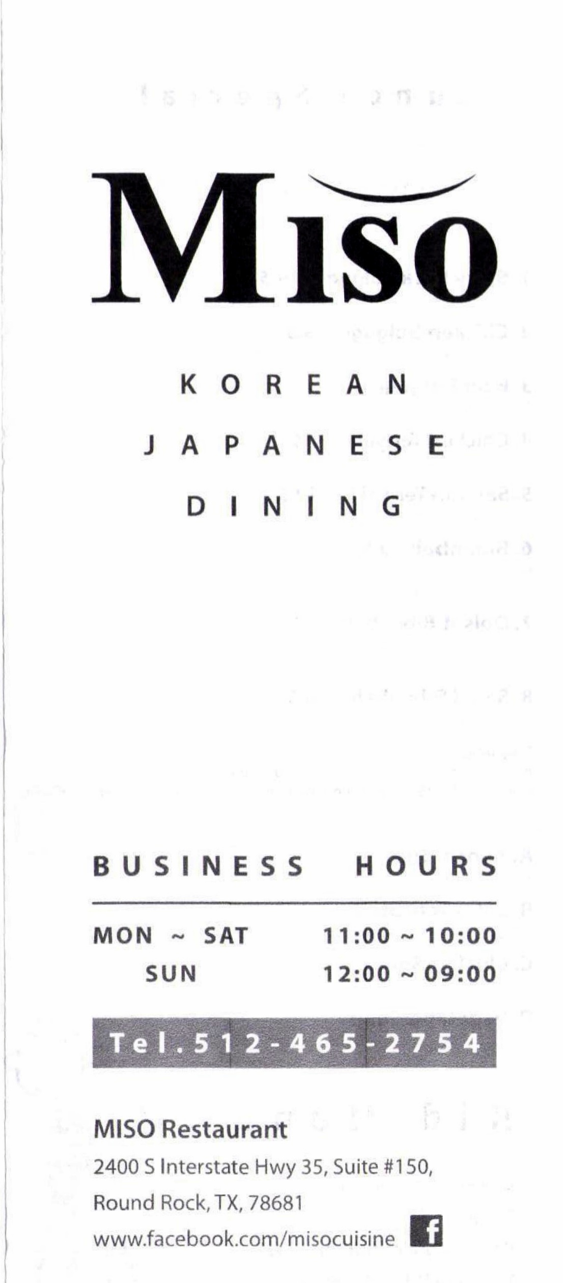 Miso Restaurant | Austin Texas Menus