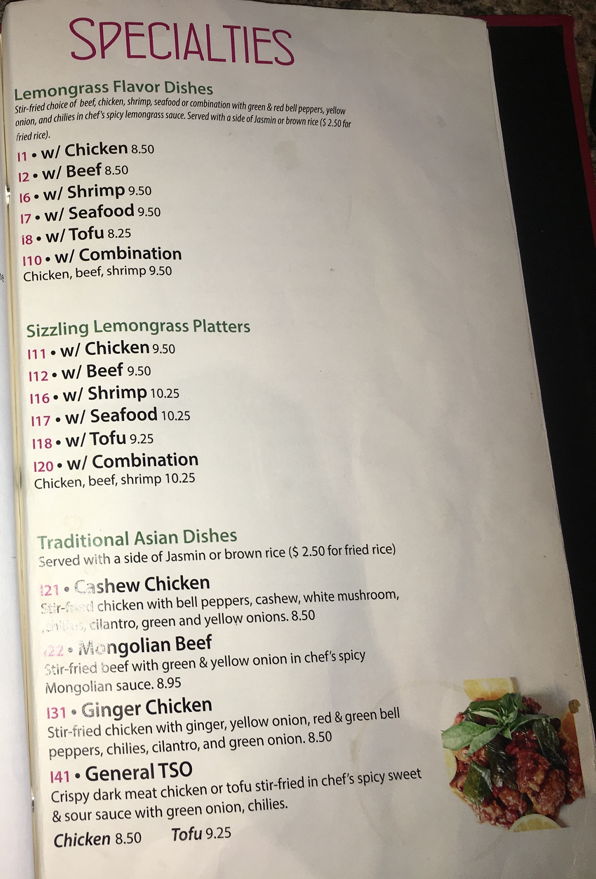 888 Pan Asian Restaurant Menu