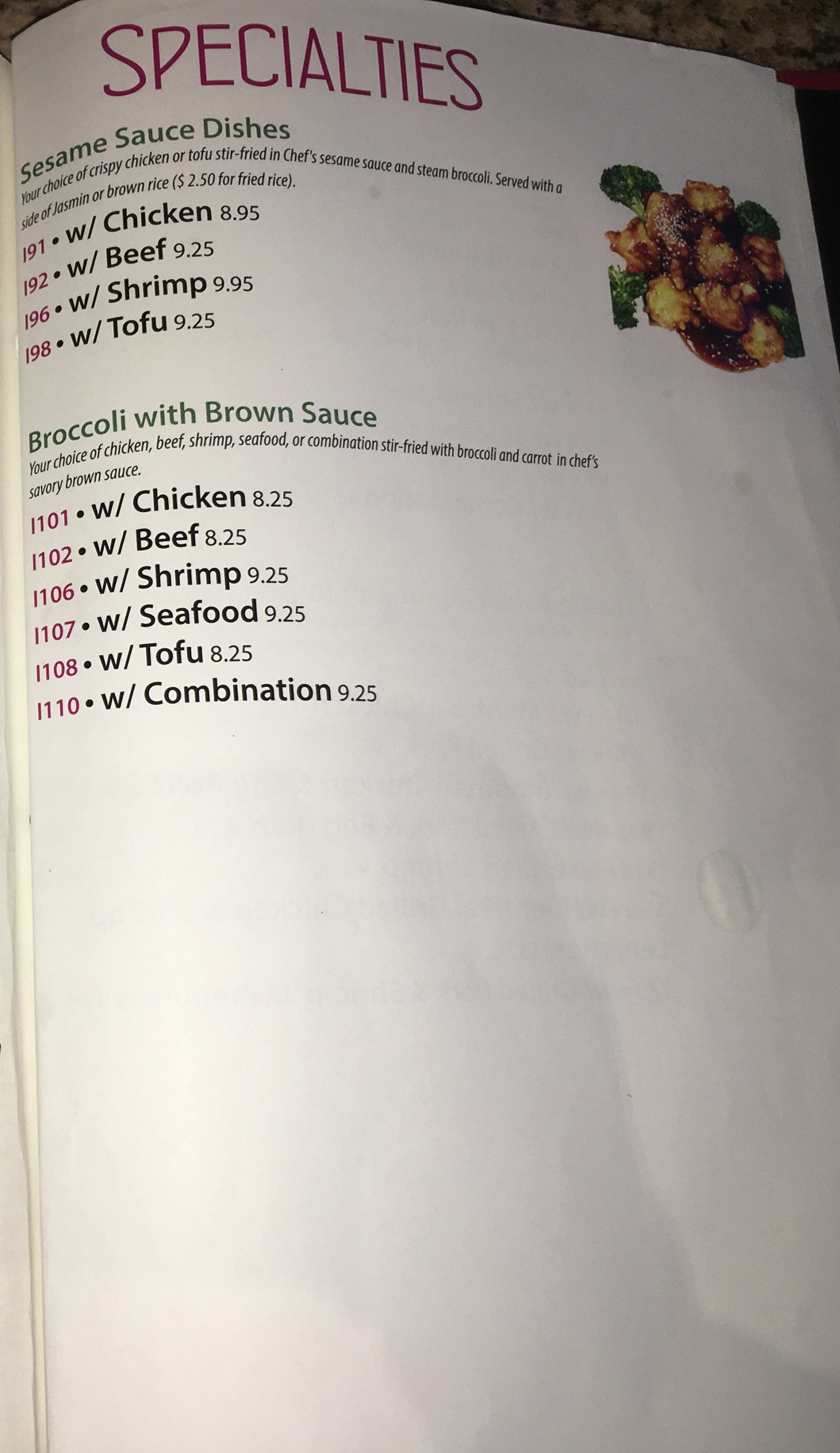 888 Pan Asian Restaurant Menu