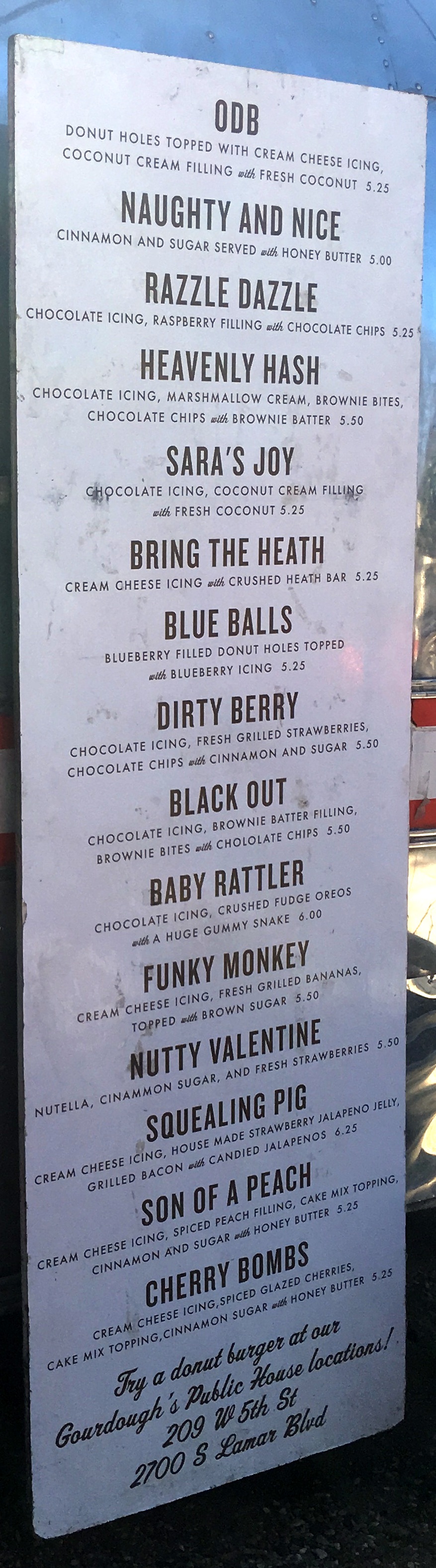 Gourdough’s Big Fat Donuts Menu | Austin Texas Menus